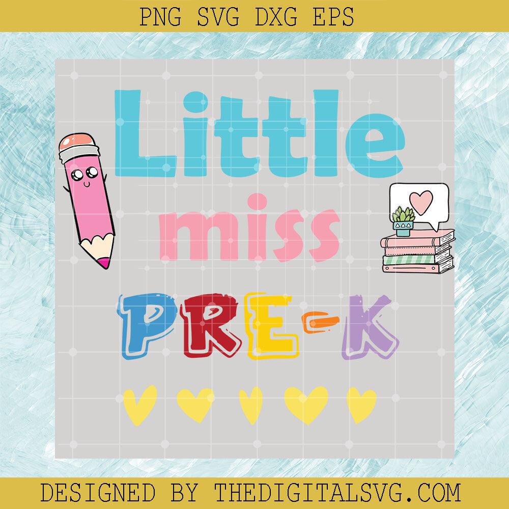 Little Miss Pre-K Svg, Pencil Svg, School Svg | TheDigitalSVG