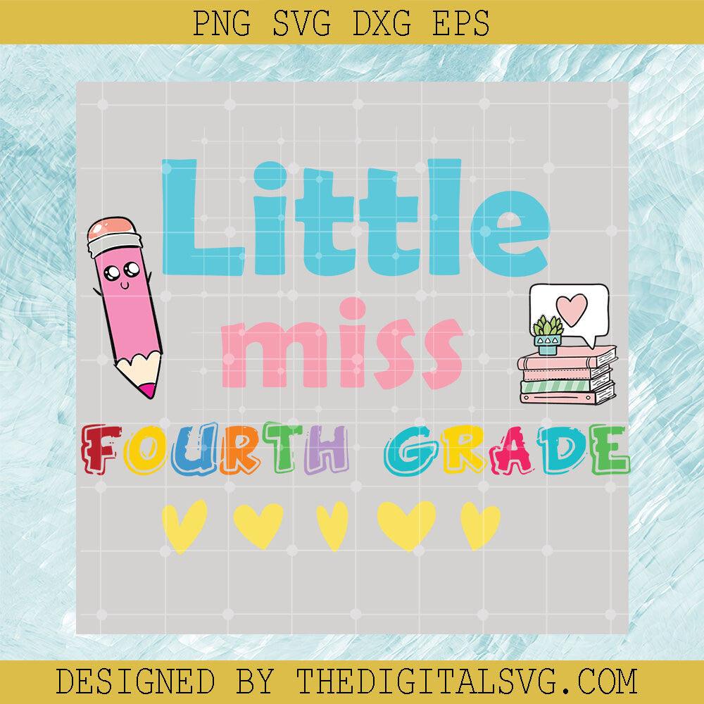 Pencil Svg, Little Miss Fourth Grade Svg, Fourth Grade Svg | TheDigitalSVG