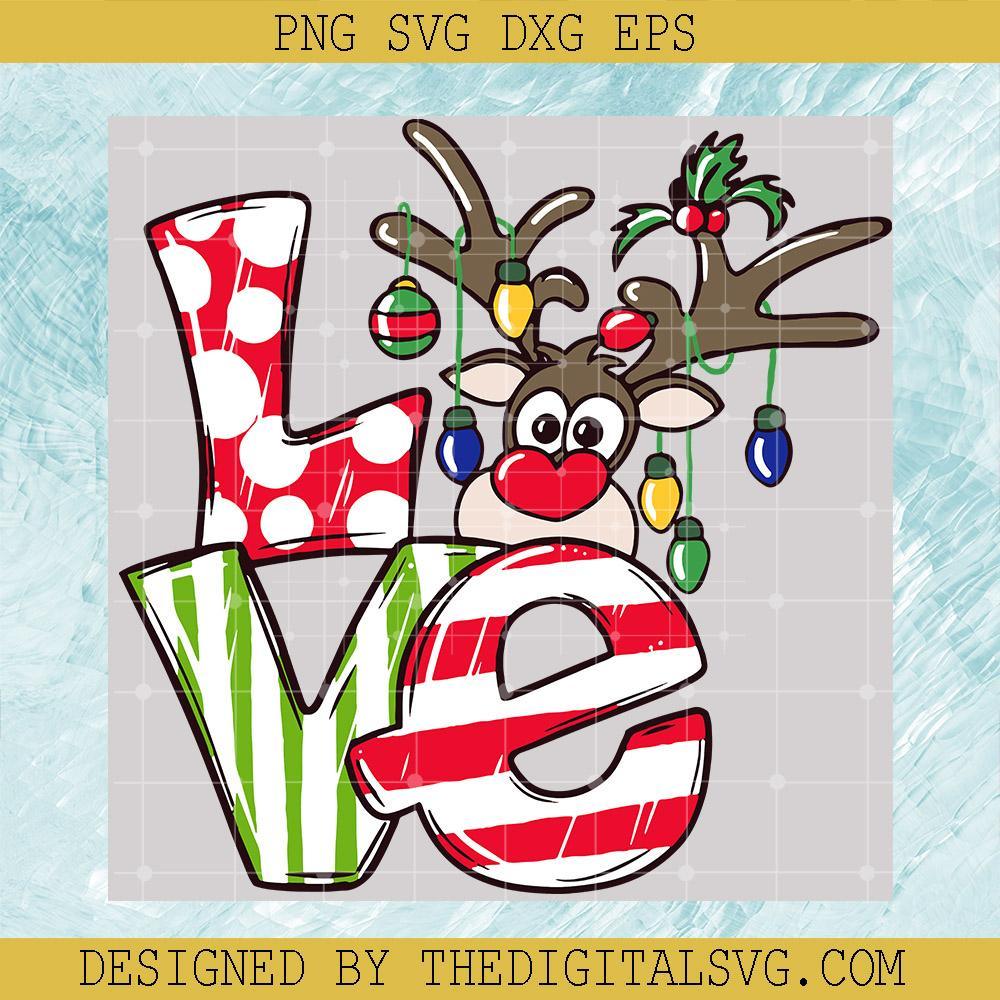 Love Reindeer Svg, Reindeer Svg, Reindeer Christmas Svg, Christmas Svg ...
