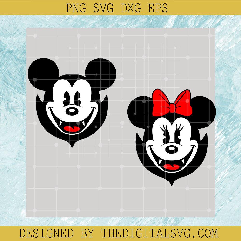 Mickey And Minnie Vampires SVG, Disney Halloween SVG, Walt Disney SVG ...