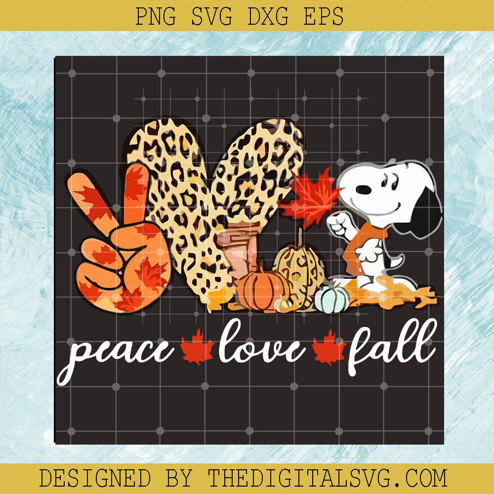Peace Love Fall Snoopy SVG, Leopard Heart SVG, Fall Halloween SVG ...