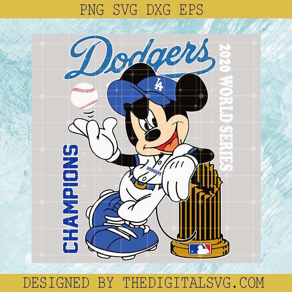 Mickey Mouse Los Angeles Dodgers SVG, Mickey Champions SVG, Mickey ...