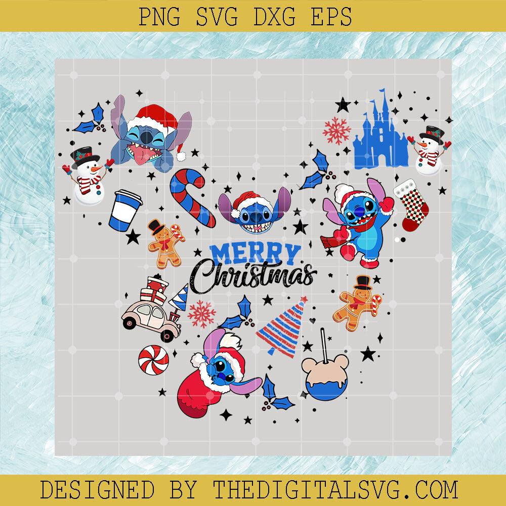 Mouse Head Stitch Merry Christmas PNG, Disney Stitch Christmas PNG ...