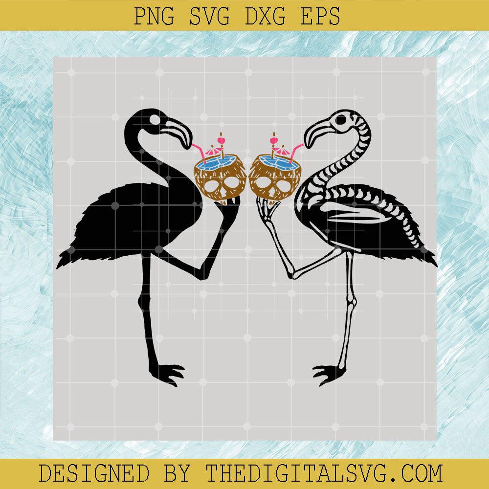 Flamingo Halloween SVG, Skeleton Flamingo SVG, Halloween SVG For Cricut ...