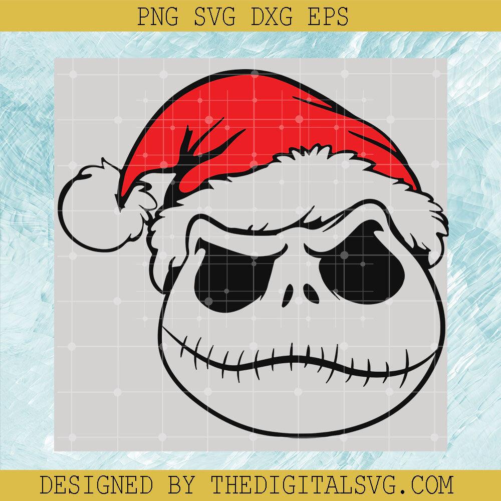 Santa Hat Jack Skellington Svg, Halloween Svg, Nightmare Svg ...