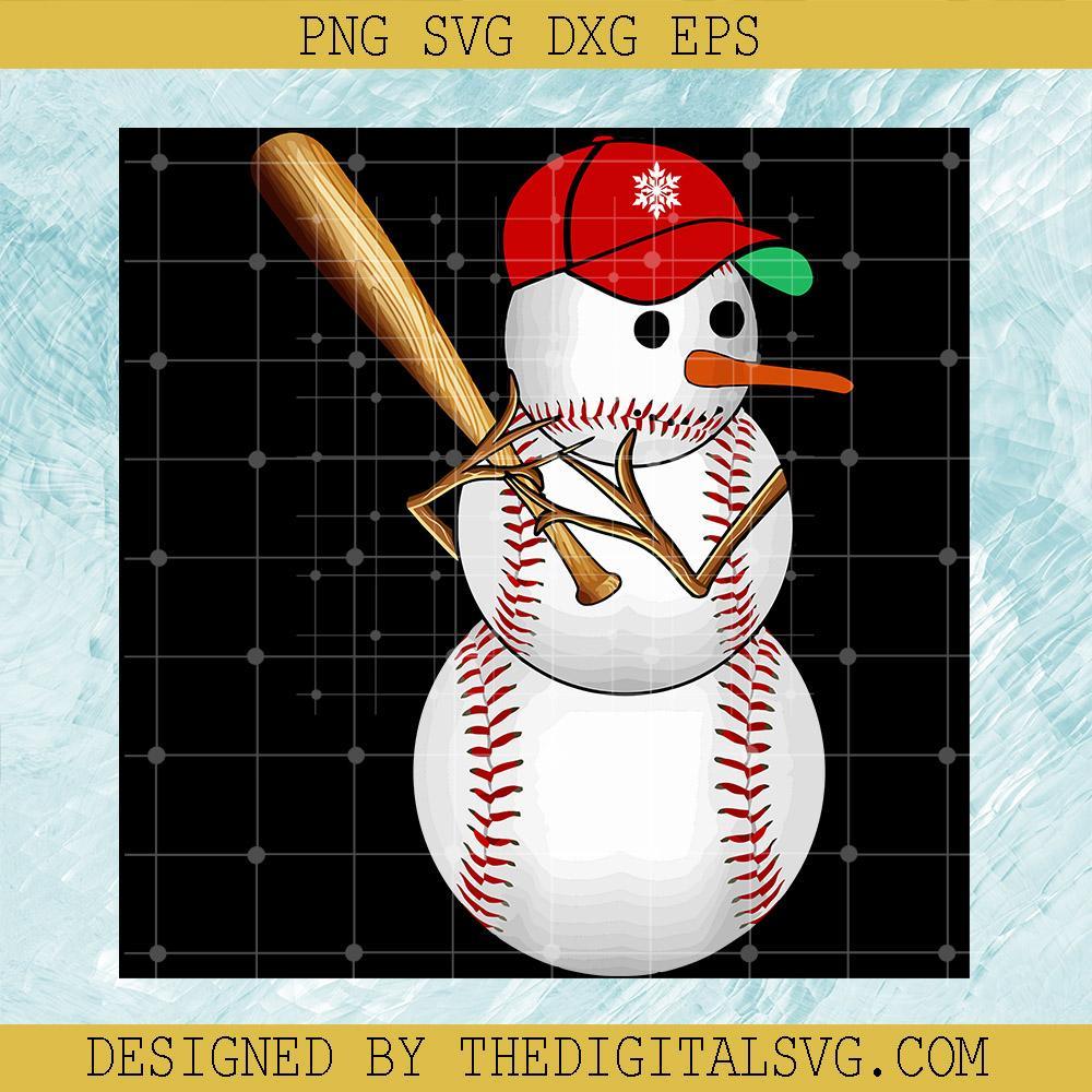 Baseball Snowman Svg, Balls Snow Christmas Svg, Merry Christmas Svg ...