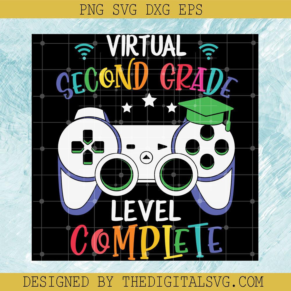 Virtual Second Grade Level Complete Svg, Gaming Svg, Colors Svg, Back ...