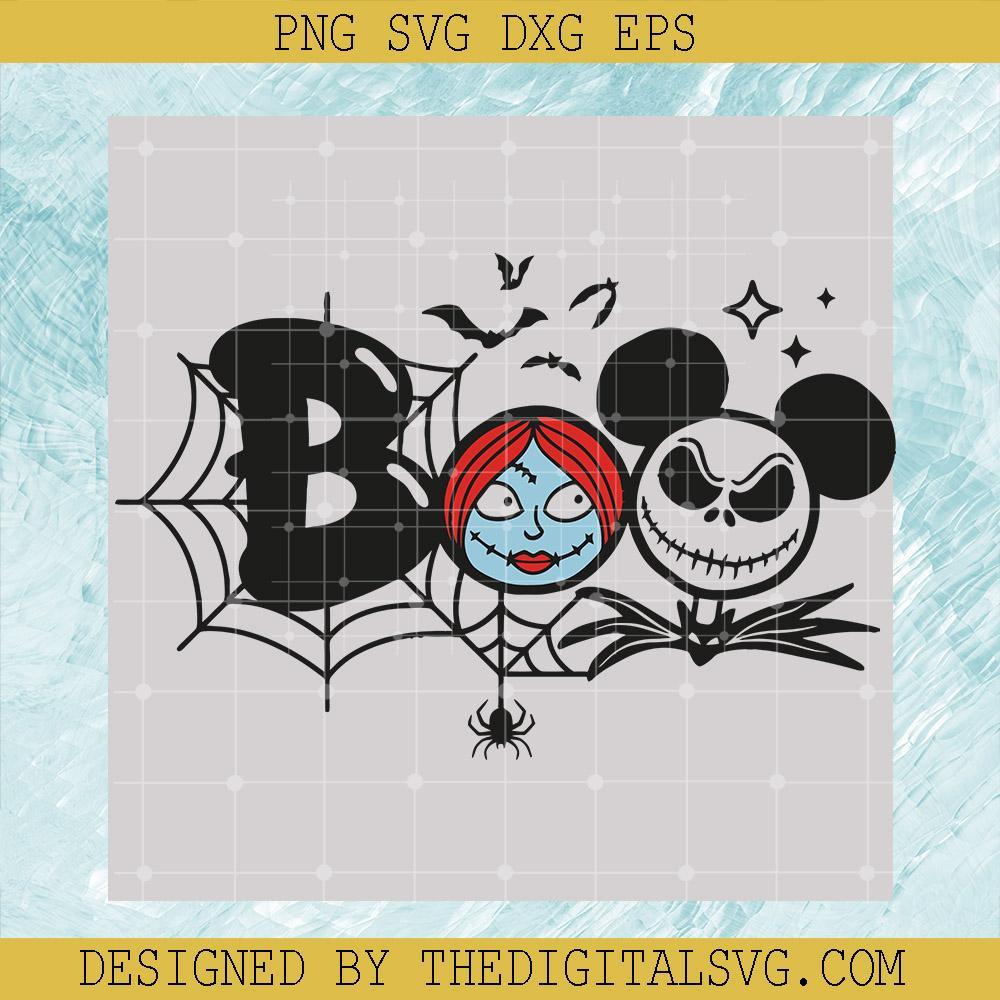 Boo Jack and Sally Character Svg, Jack Skellington Svg, The Nightmare ...