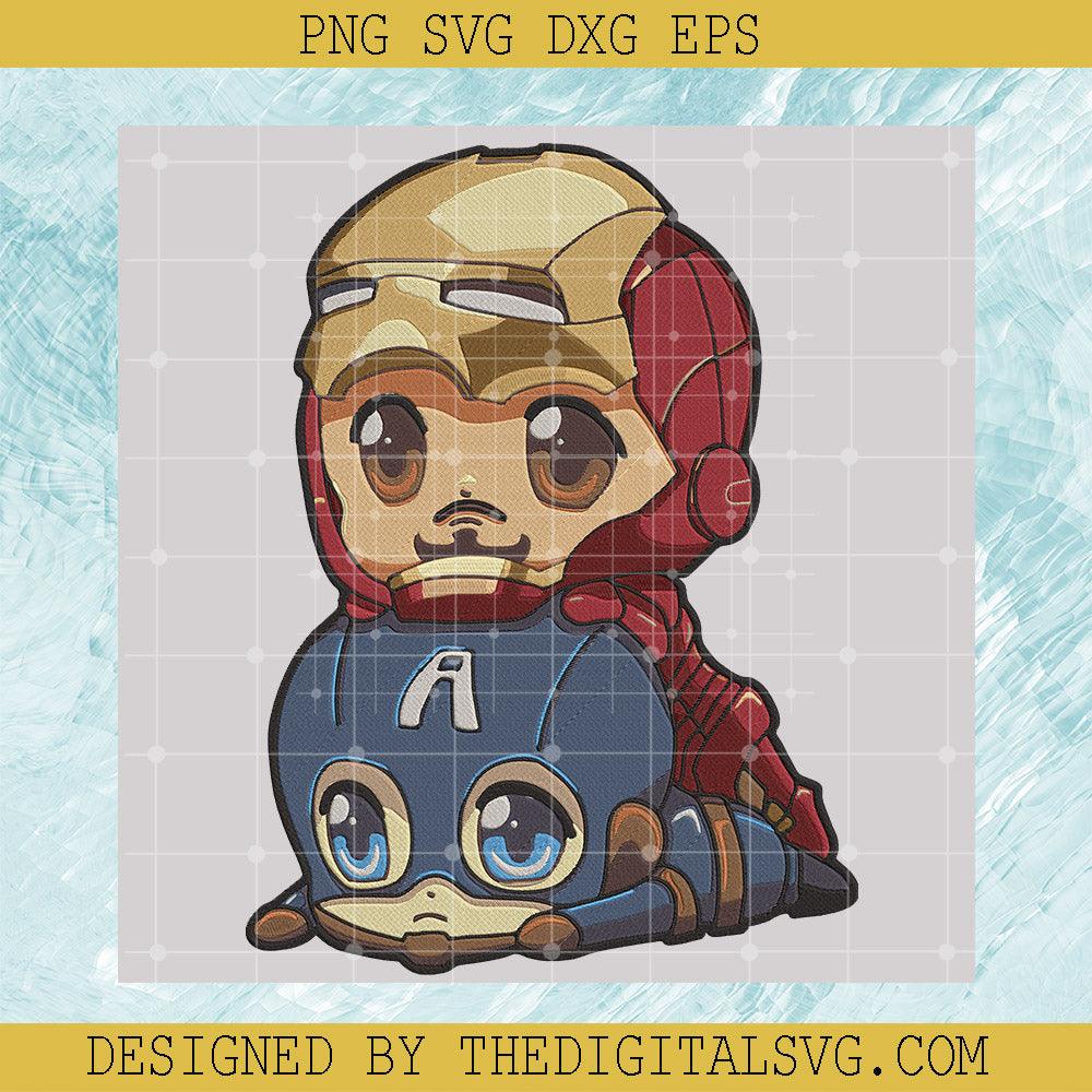 Captain America and Iron Man Embroidery Design, Marvel Machine ...