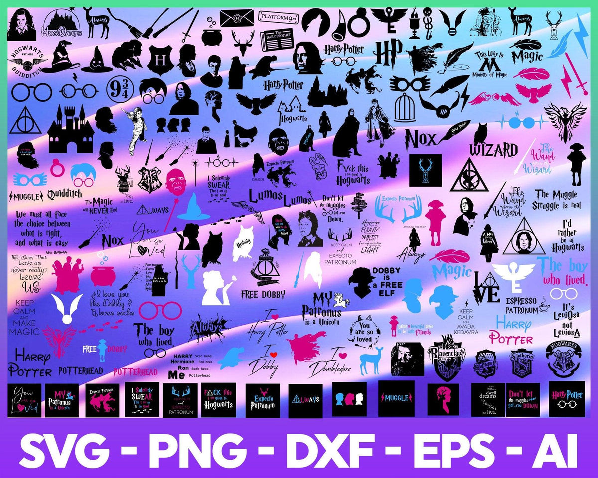 Harry Potter Bundle #3 Svg, Bundle Harry Potter Svg, Harry Potter Svg ...