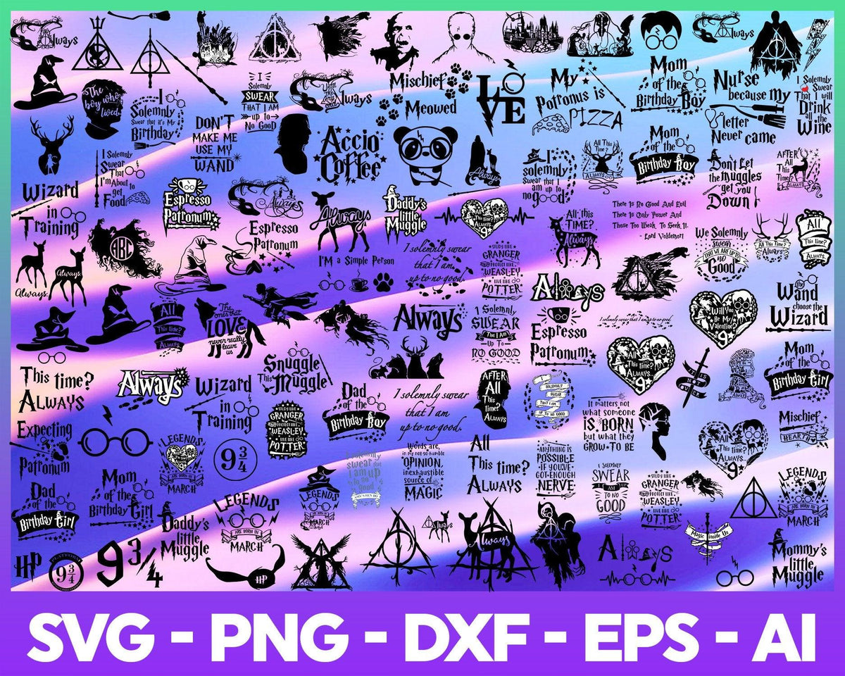 Harry Potter Bundle #5 Svg, Bundle Harry Potter Svg, Harry Potter Svg ...