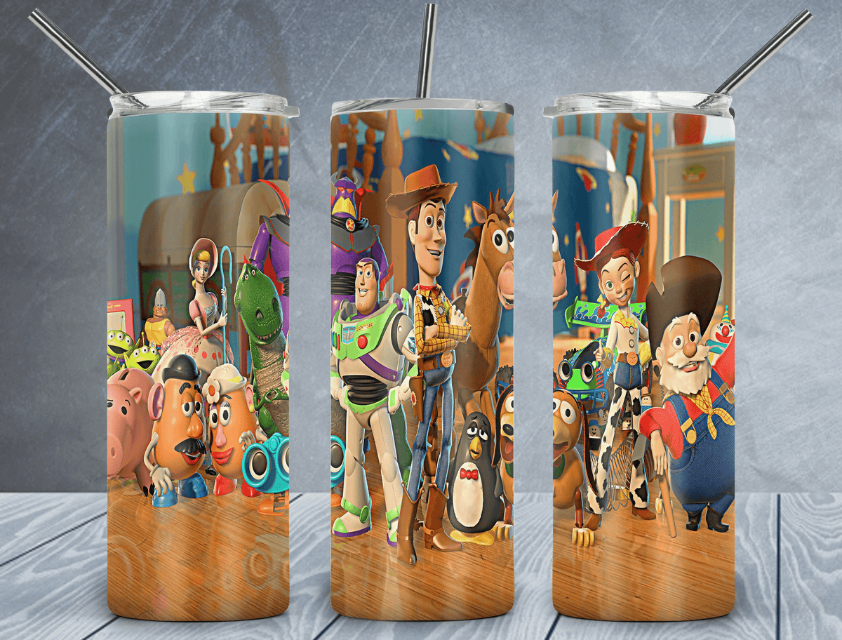 Toy Story Tumbler Wrap PNG, Andy's Toys 20oz Skinny Tumbler Design ...