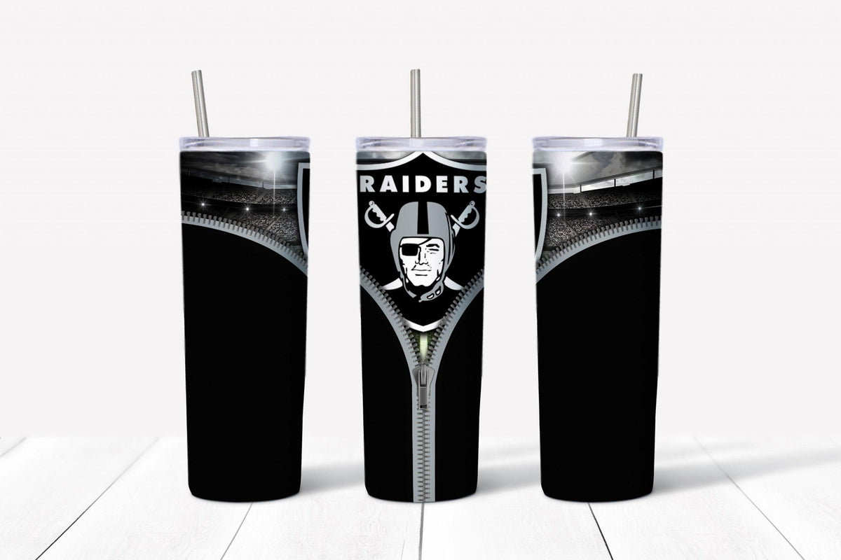 Raiders Zipper PNG, 20oz Skinny Tumbler Design, Sublimation Designs PNG ...