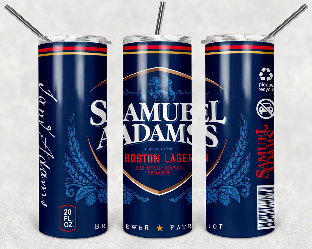 Samuel Adams Drink Brand PNG, 20oz Skinny Tumbler Design, Sublimation ...