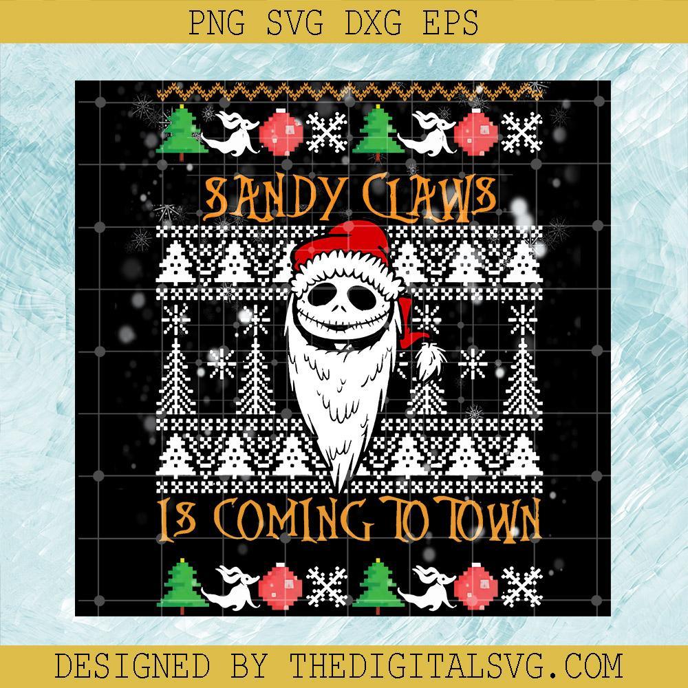 Sandy Claws Is Coming To Town PNG, Jack Skellington PNG, The Nightmare ...