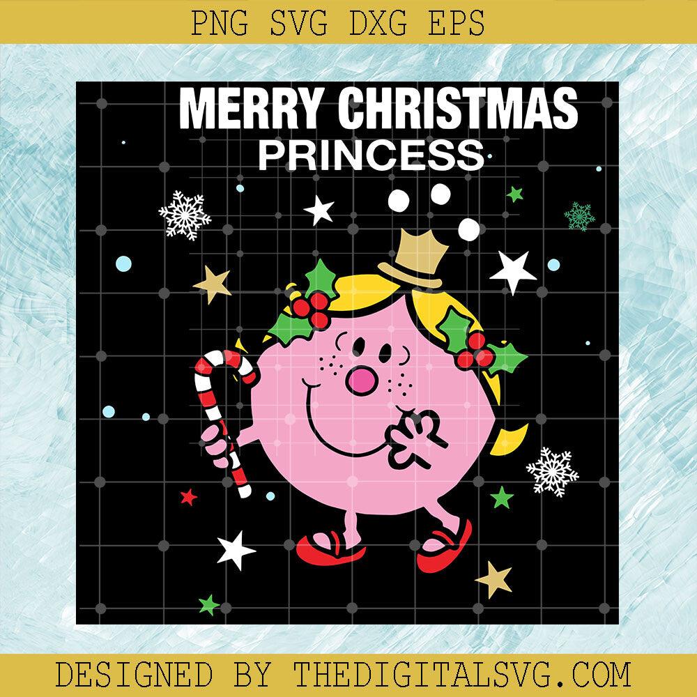 Merry Christmas Princess SVG, Little Miss Princess Christmas SVG, Kids ...