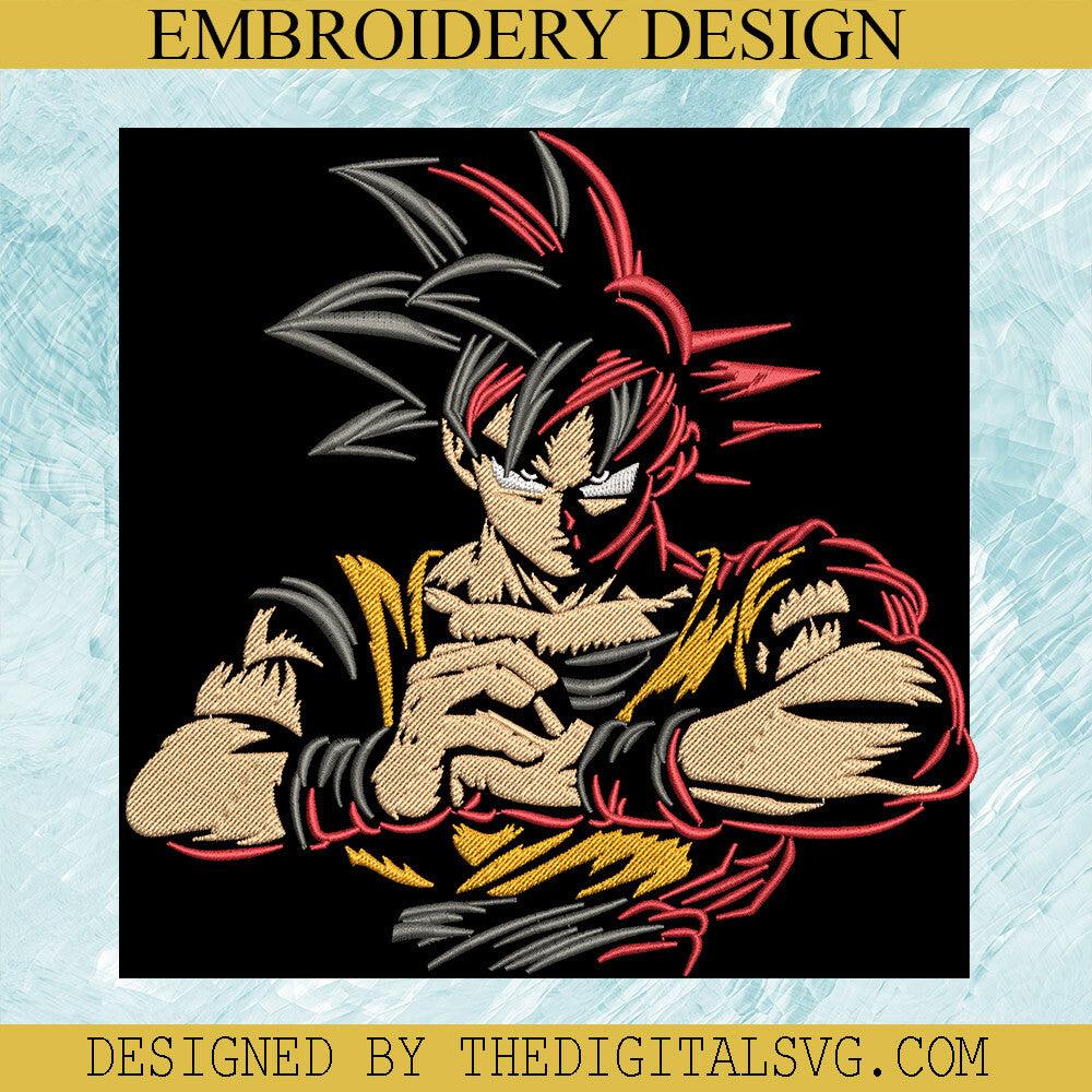 Son Goku Machine Embroidery Design, Dragon Ball Machine Embroidery ...