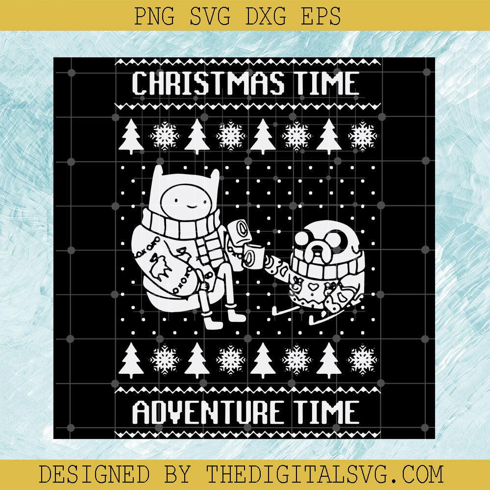 Christmas Time Adventure Time Svg, Finn And Jake Svg, Funny Christmas ...